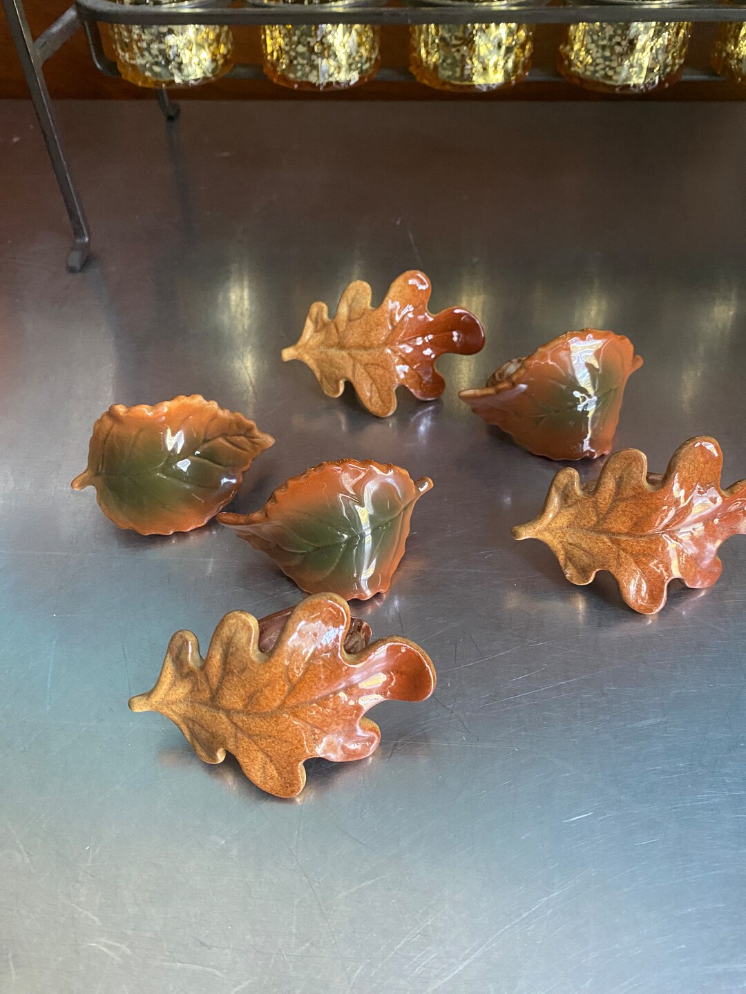 Six Fall Leaves Napkin Rings - Etsy