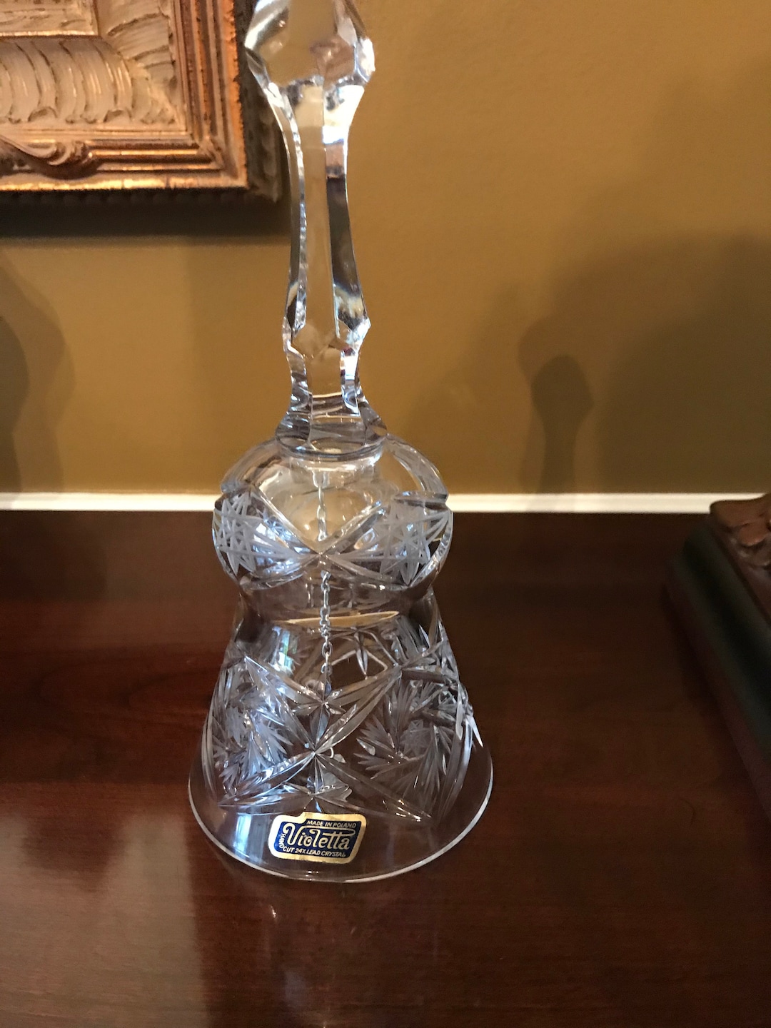 Decorative Lead Crystal Glass Bell Marked Violetta 8.5" Tall - Etsy