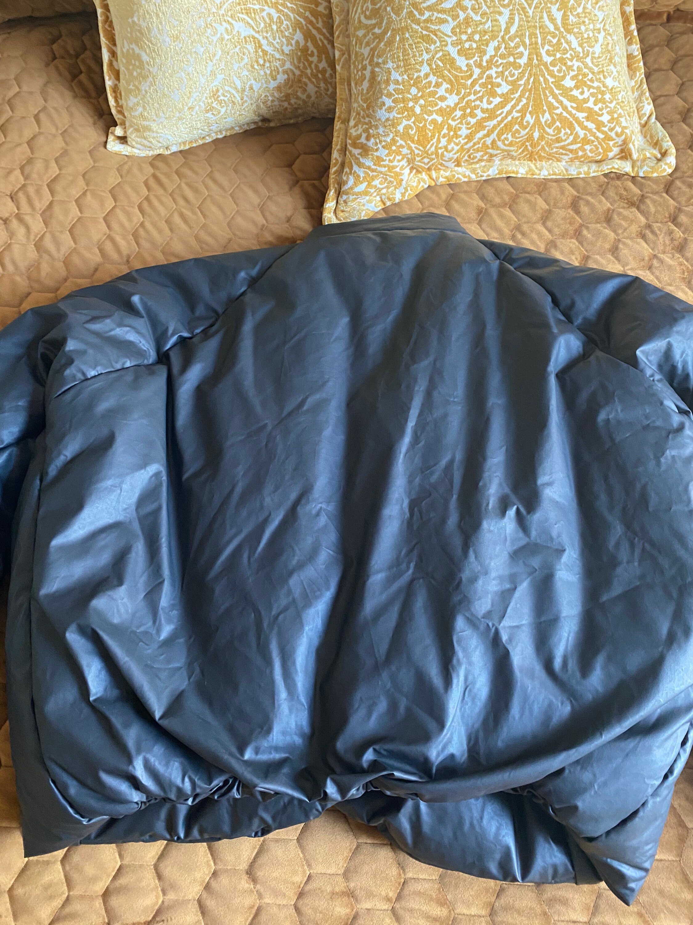 Mens Puffer Jacket in Black Label Mark Sz Med YZY Excellent - Etsy