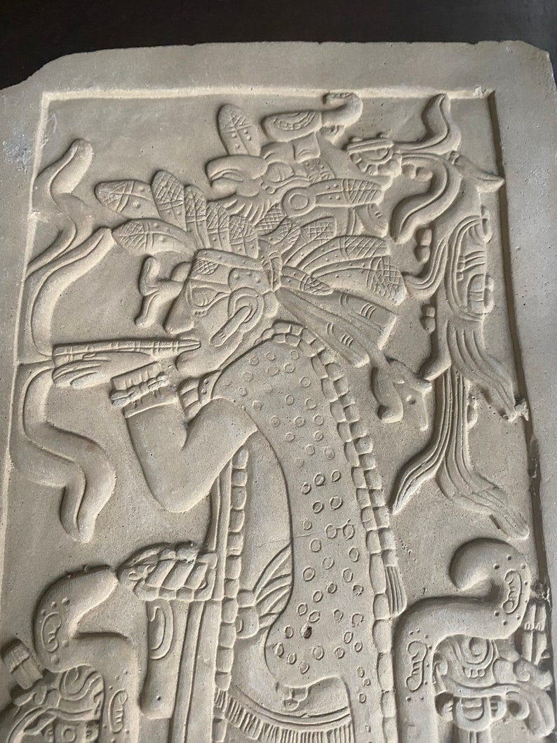 Bas Relief Mayan Aztec Pottery Reproduction Art - Etsy