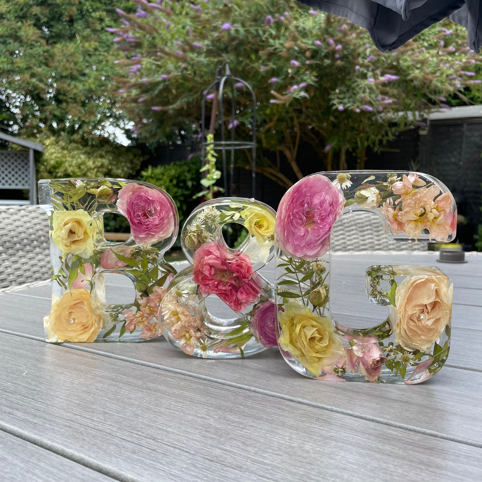 16cm Freestanding Initial/letter Flower Preservation Wedding - Etsy UK