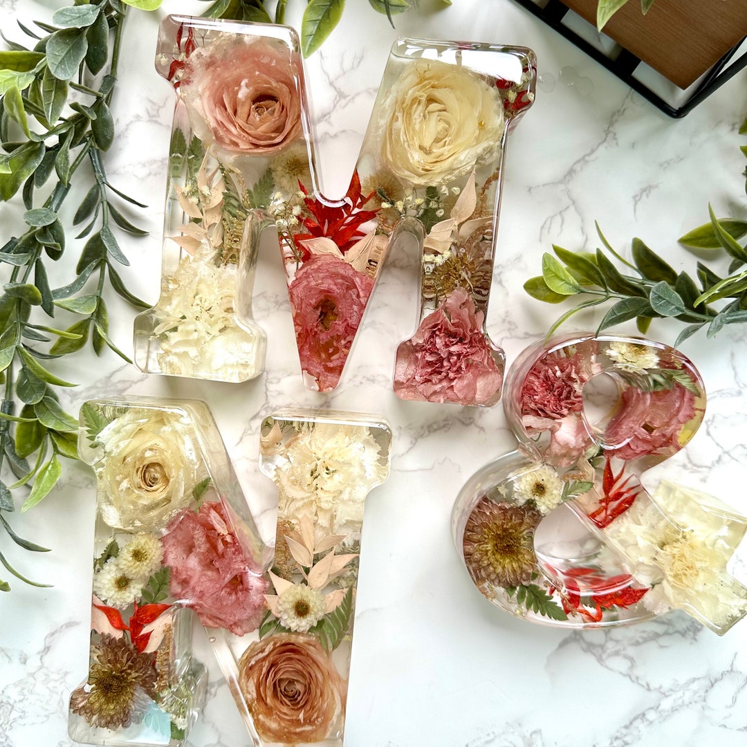 16cm Freestanding Initial/letter, Flower Preservation, Wedding Flowers ...