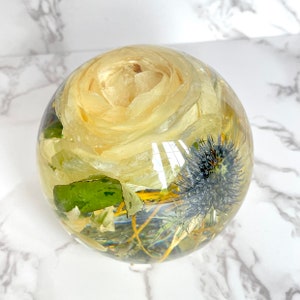 8cm Sphere Flower Preservation, Wedding, Funeral, Keepsake, Memorial ...