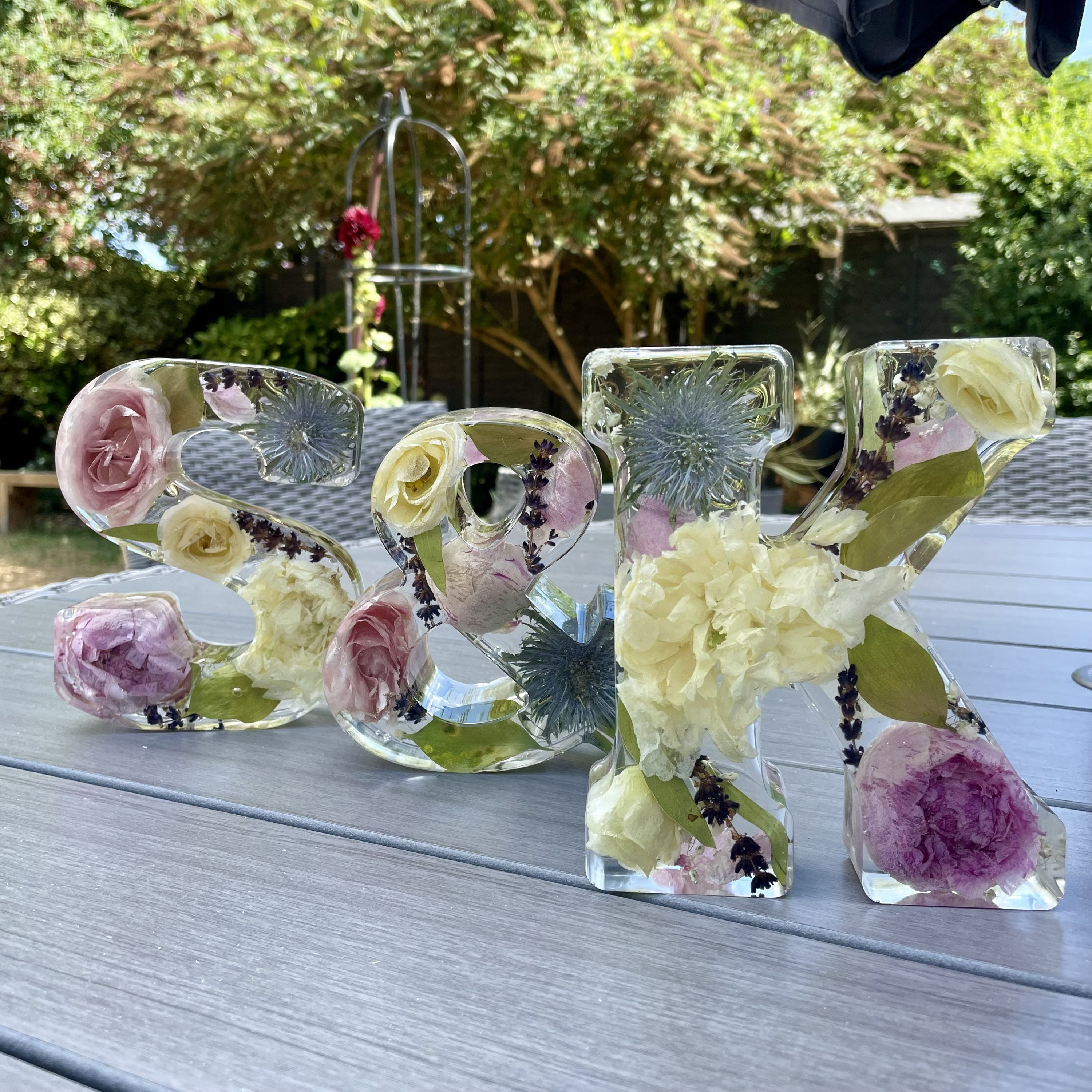 16cm Freestanding Initial/letter Flower Preservation Wedding - Etsy UK