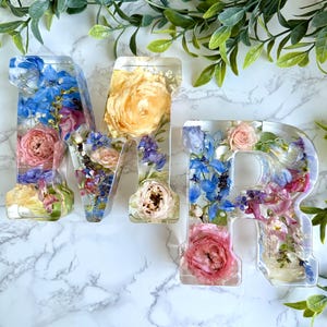16cm Freestanding Initial/letter, Flower Preservation, Wedding Flowers ...