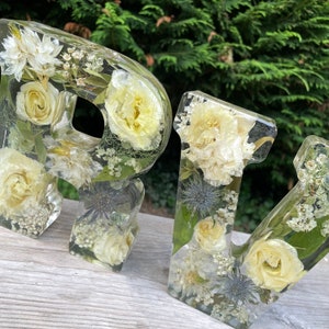 16cm Freestanding Initial/letter Flower Preservation Wedding - Etsy UK