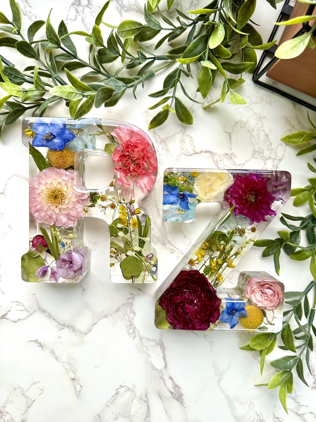 16cm Freestanding Initial/letter, Flower Preservation, Wedding Flowers ...