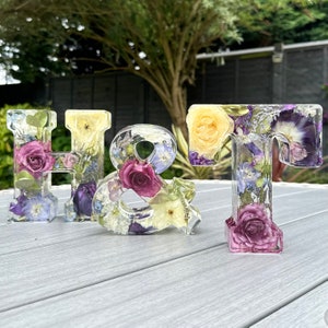 16cm Freestanding Initial/letter, Flower Preservation, Wedding Flowers ...