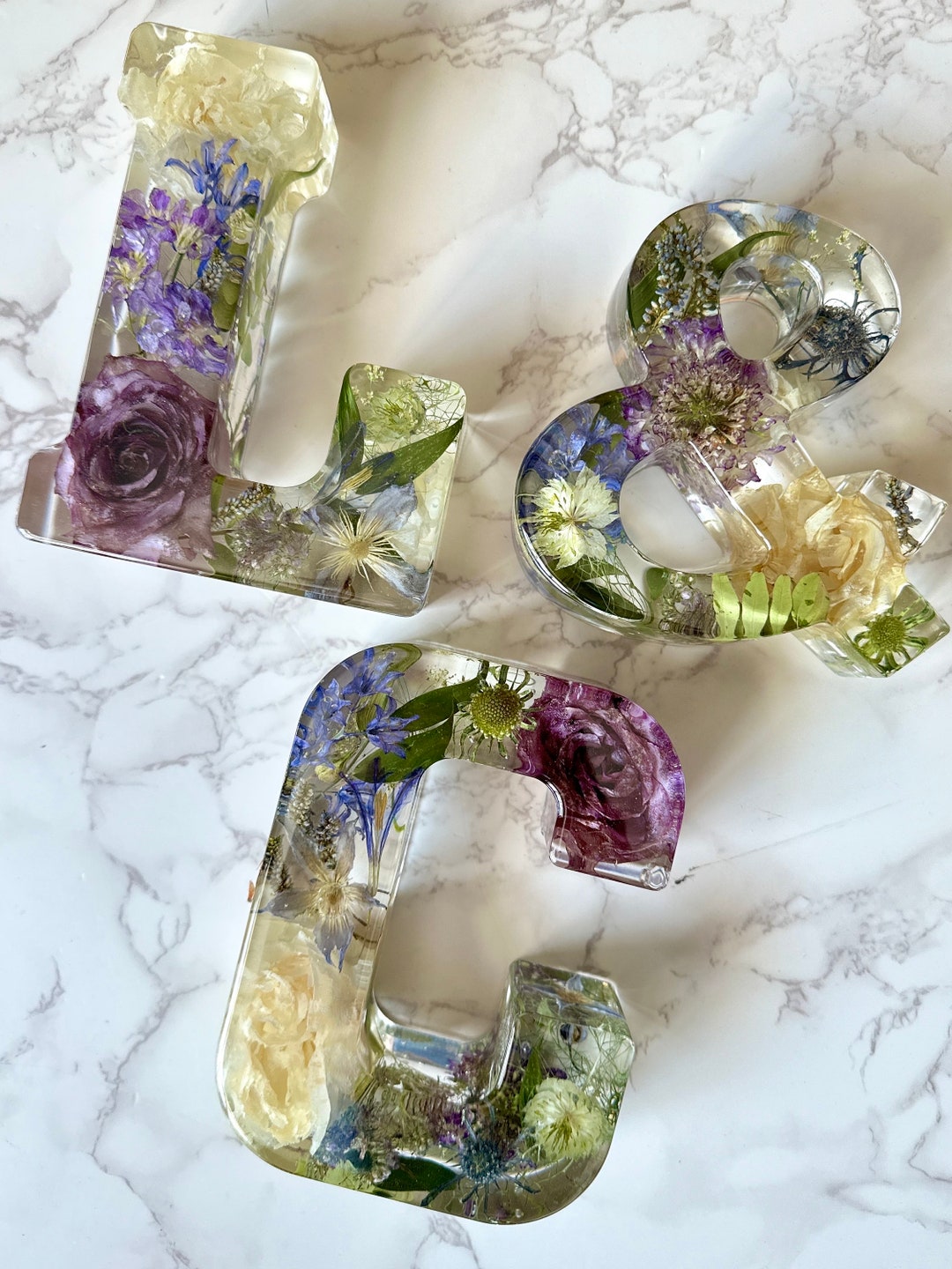 16cm Freestanding Initial/letter, Flower Preservation, Wedding Flowers ...