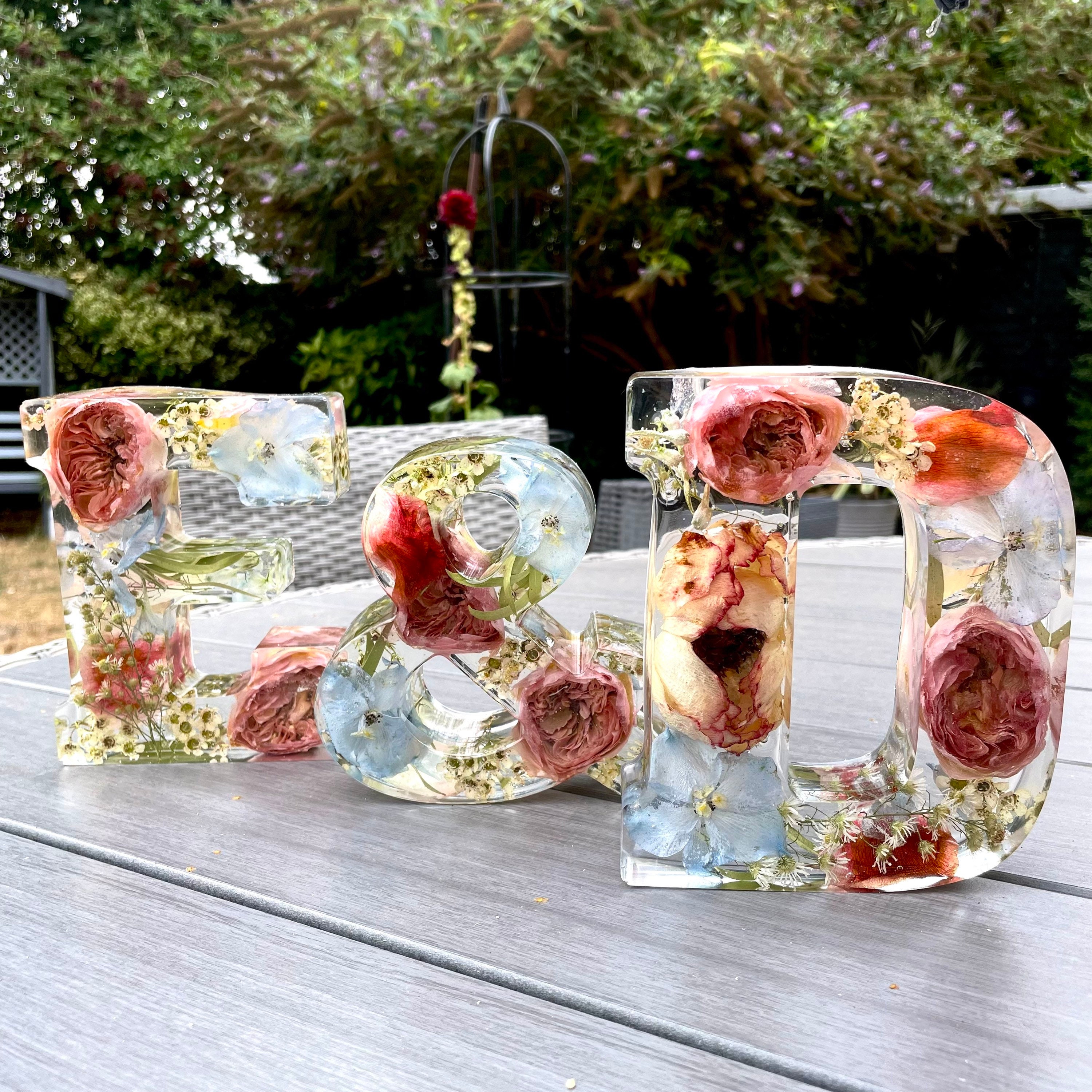 16cm Freestanding Initial/letter Flower Preservation Wedding - Etsy UK