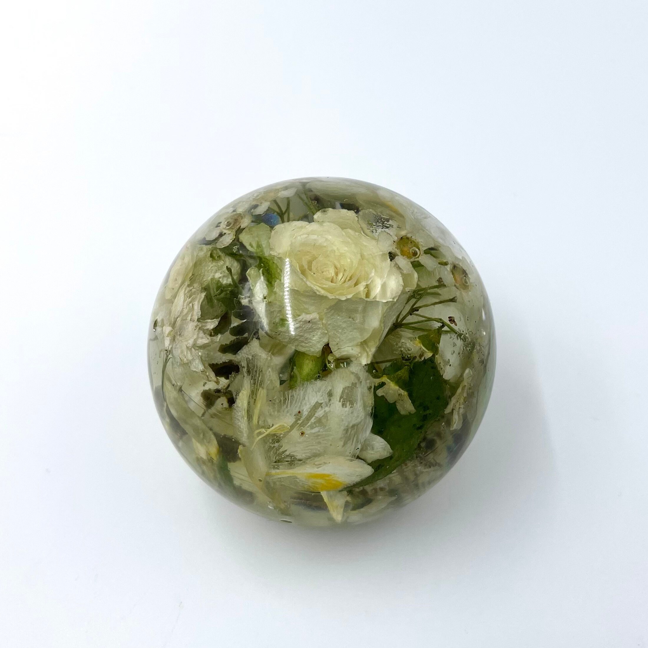 8cm Sphere Flower Preservation, Wedding, Funeral, Keepsake, Memorial ...