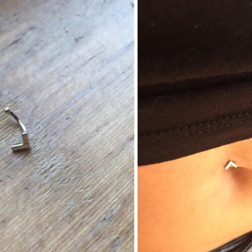 Lunula Ball-ping and Plug Belly Button Barbell Minimal - Etsy