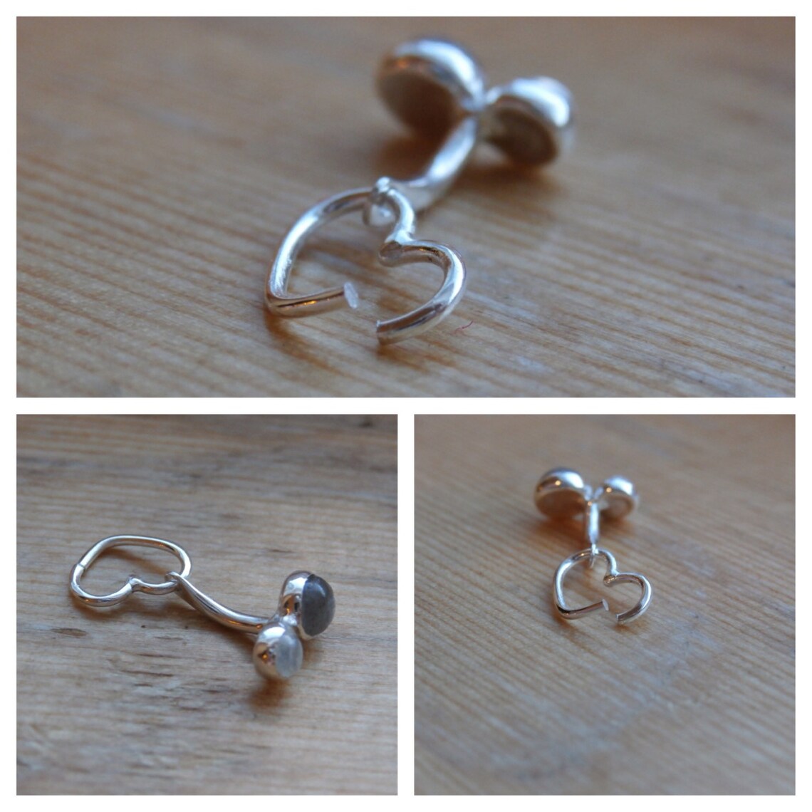 Dual Bonita Belly Button Barbell .999 Fine Silver 14k Solid - Etsy