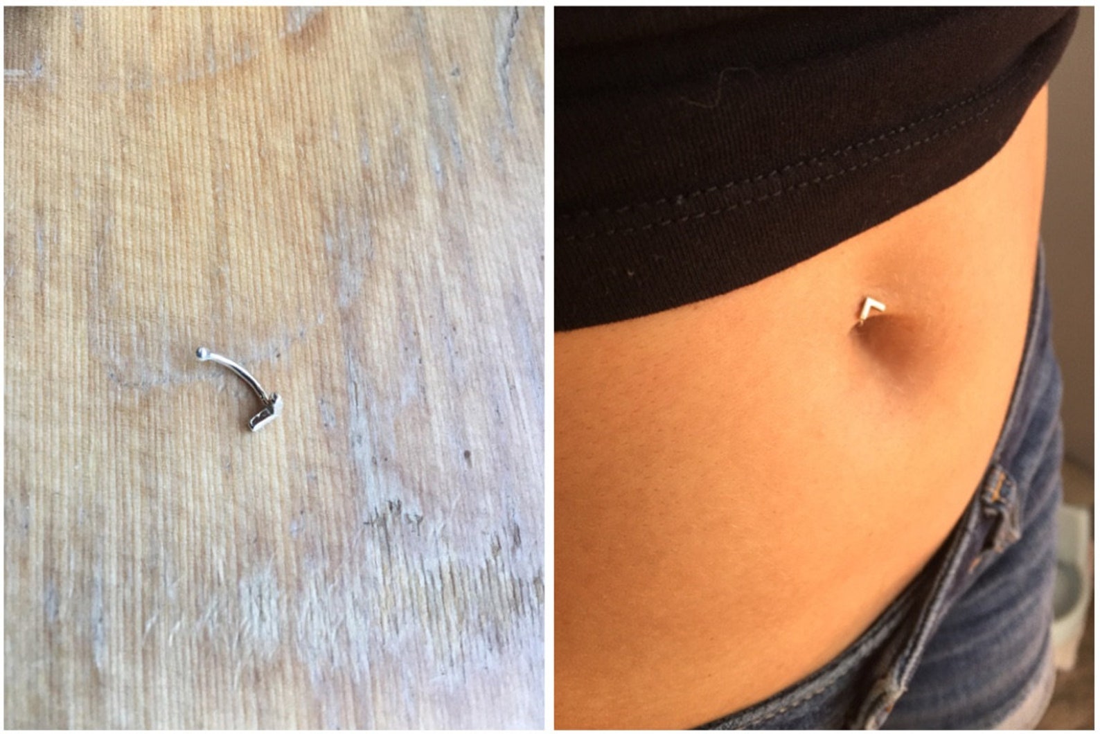 Mars Ball-ping and Plug Belly Button Barbell Minimal Floating Piercing ...