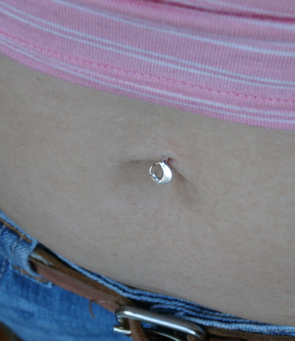 Celestial Belly Button Ring Dainty Minimal Body Jewelry 999 | Etsy