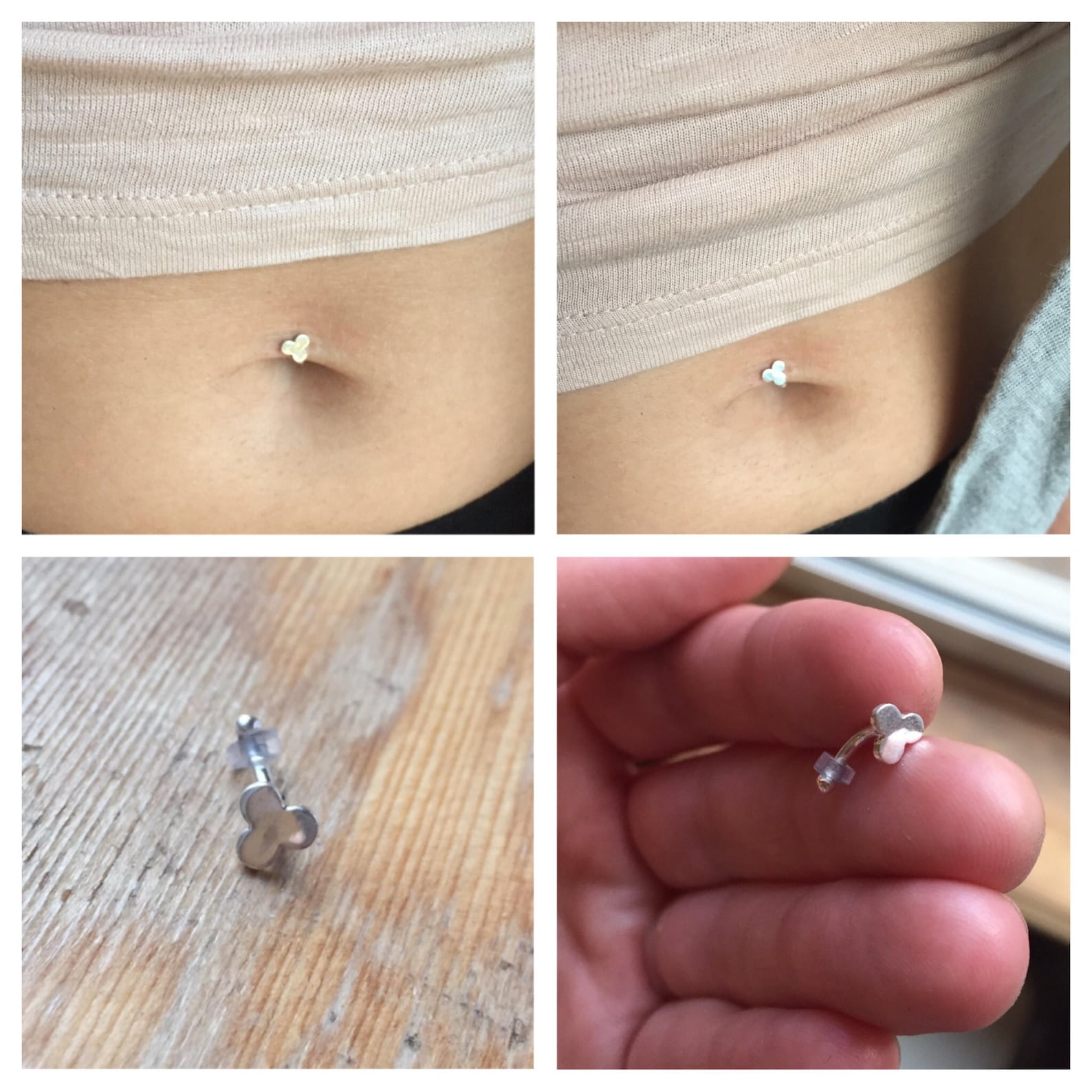 Clover Ball-ping and Plug Belly Button Barbell | Minimal Belly Dance ...