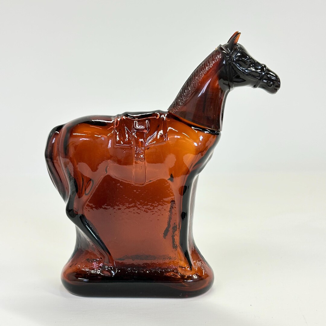 Vintage Avon Brown Glass Horse Bottle Western Equestrian Decor - Etsy