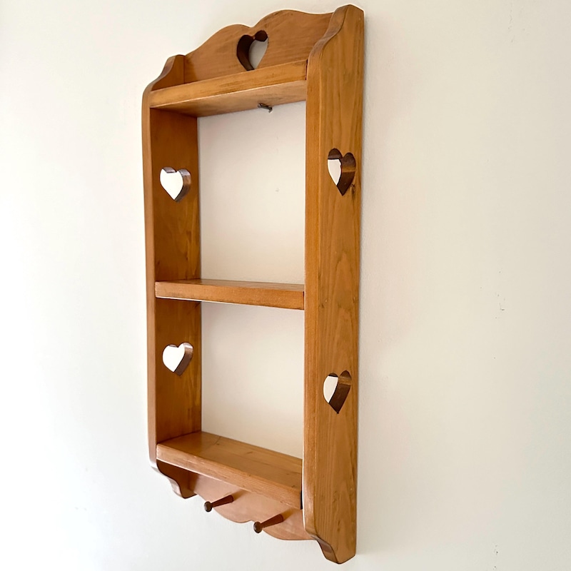 Wood Heart Shelf - Etsy