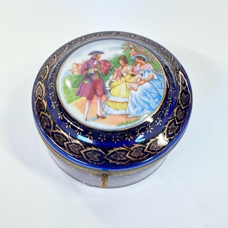 Porcelain Powder Box - Etsy