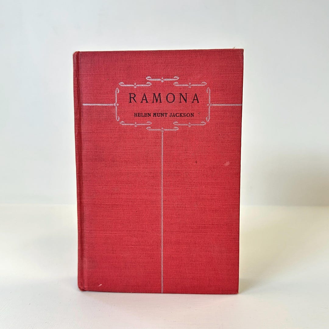 Vintage Book "ramona" by Helen Hunt Jackson With Red Cloth Hardcover - Etsy