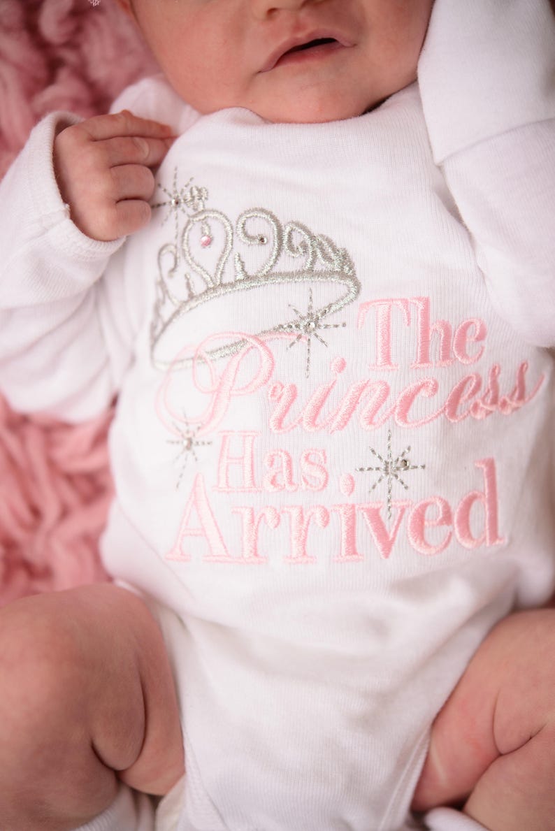 Baby Girl The Princess Has Arrived Shirt Or Bodysuit Baby Etsy baby-girl-the-princess-has-arrived-shirt-or-bodysuit-baby-etsy