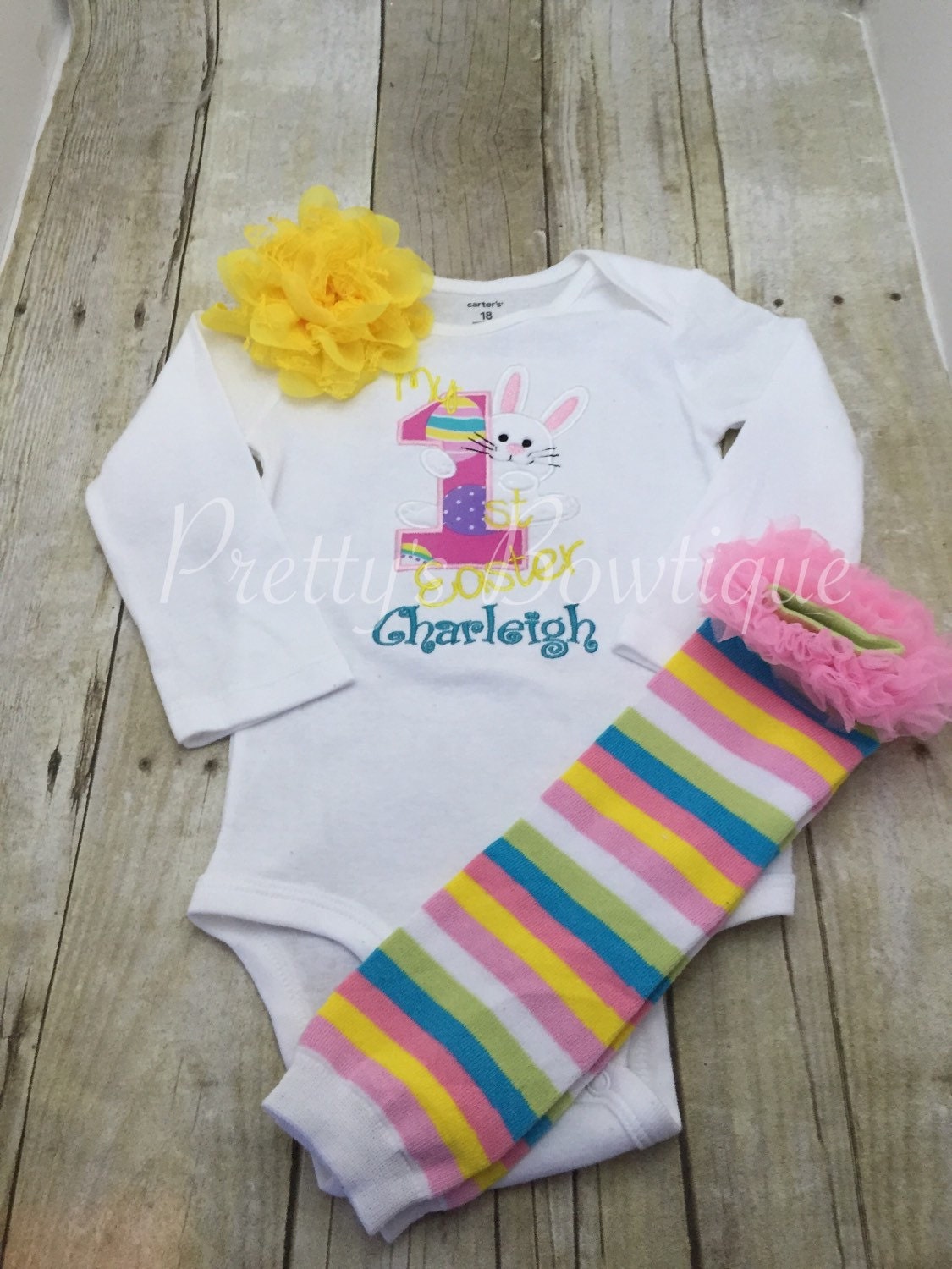 Girls 1st Easter outfit shirt or bodysuit legwamers and | Etsy