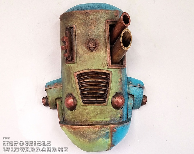 Dieselpunk Robot Sculpture Boilerbot One of a Kind Vintage Toy Robot ...