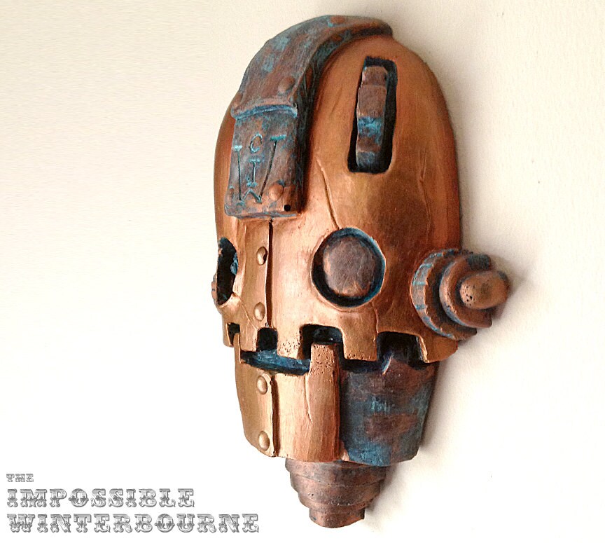 Steampunk Robot Sculpture Copper Finish & Patina Bronze | Etsy