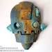 Steampunk Robot Sculpture With Stone Finish and Bronze Details Cast in ...