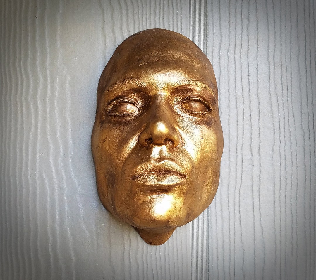 Antique Gold Siren Face Wall Hanging: Hydro-stone Sculpture - Etsy