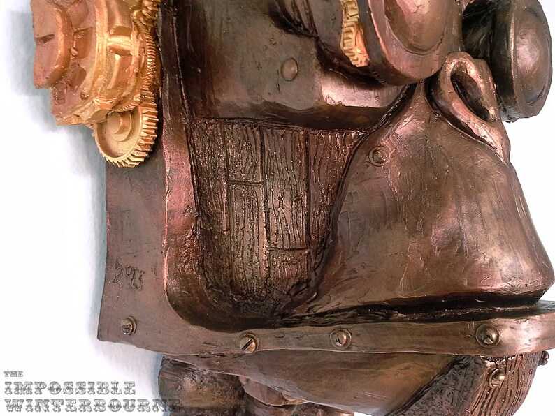 Mech Monkey Sculpture - Bronze With Gold and Copper Gears - Etsy