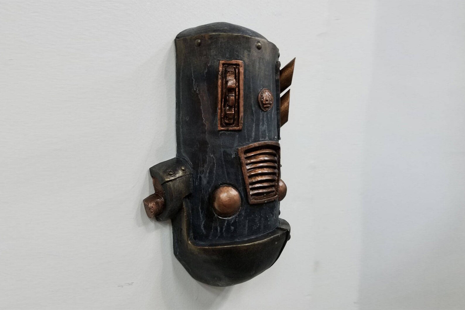 Dieselpunk Robot Sculpture Boilerbot Sky Iron With Copper - Etsy