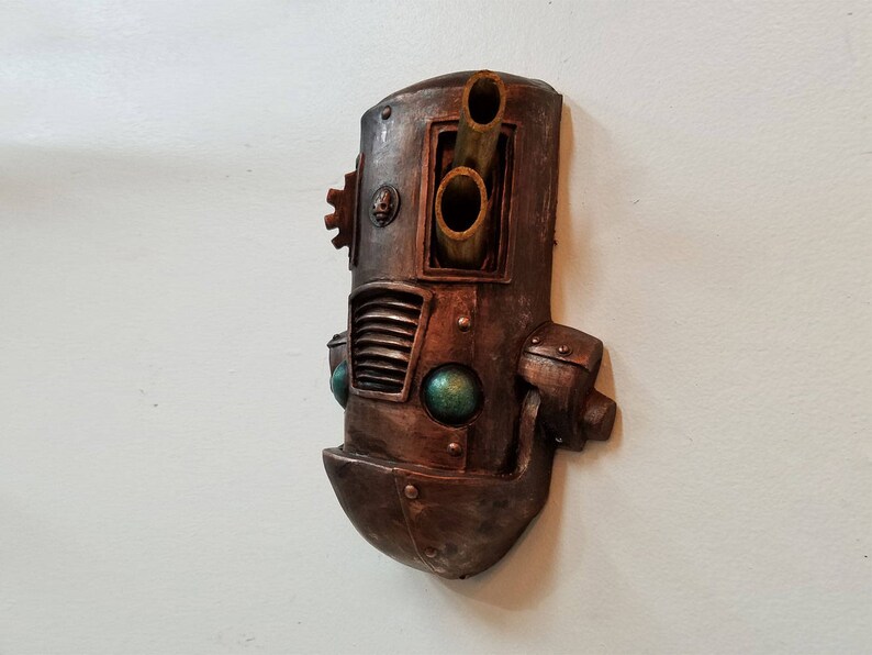Dieselpunk Robot Sculpture Boilerbot Bronze Finish With | Etsy