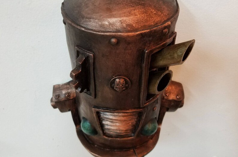 Dieselpunk Robot Sculpture Boilerbot Bronze Finish With | Etsy