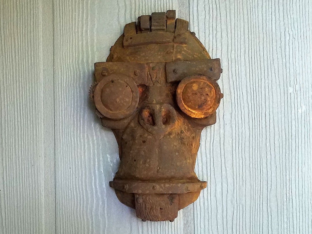 Steampunk Monkey Wall Art: Rusted Sci-fi Gorilla Sculpture - Etsy