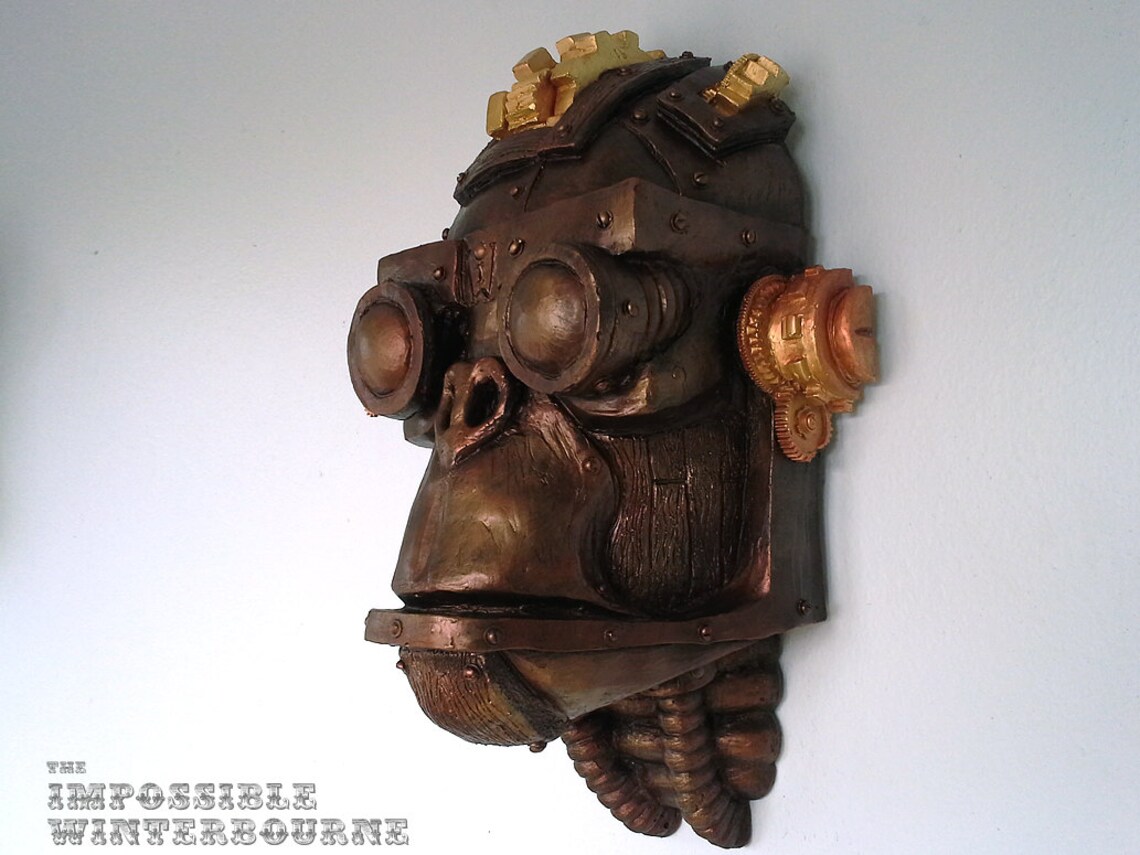 Mech Monkey Sculpture Bronze With Gold and Copper Gears - Etsy
