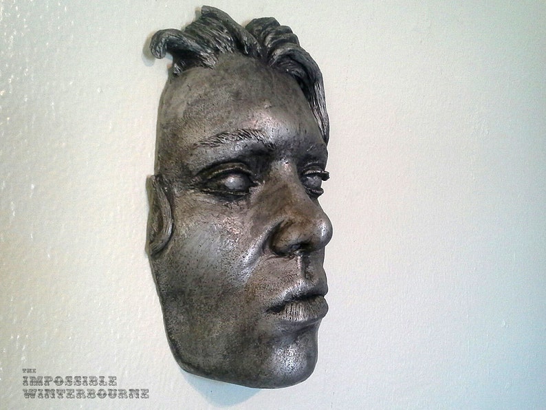 Female Face Sculpture siren Face Pewter Finish - Etsy