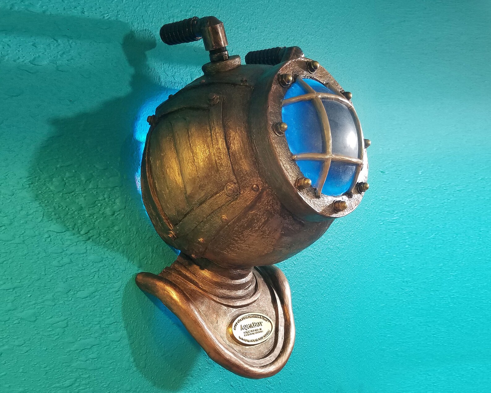 Steampunk Diving Helmet Aquabot Sculpture Diving Bell Robot | Etsy