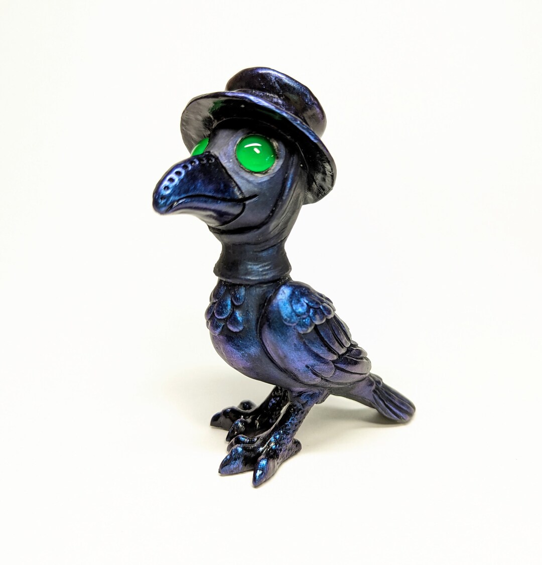 Plague Doctor Bird Green-eyed Variant, Art Toy, Handmade Figurine ...