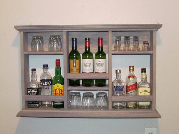 Mini Bar W/O Wine Glass Rack 3' X 2' Liquor Cabinet | Etsy