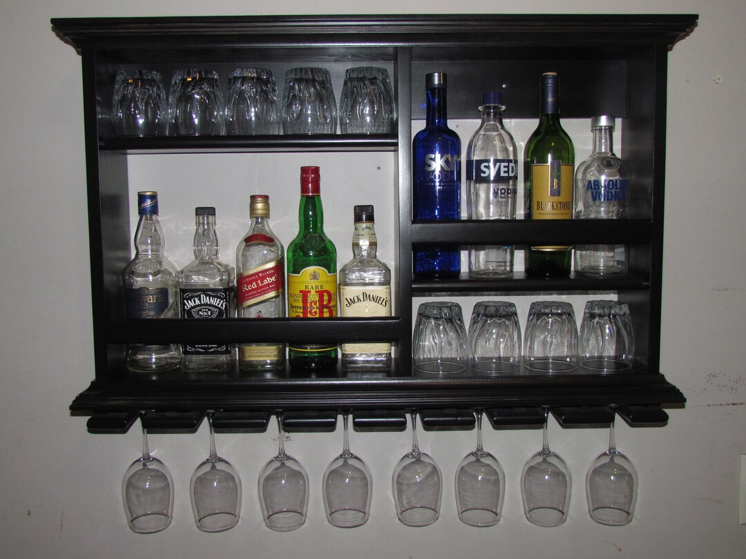 Mini Bar 3'x2' Black Stain With Clear Coat - Etsy