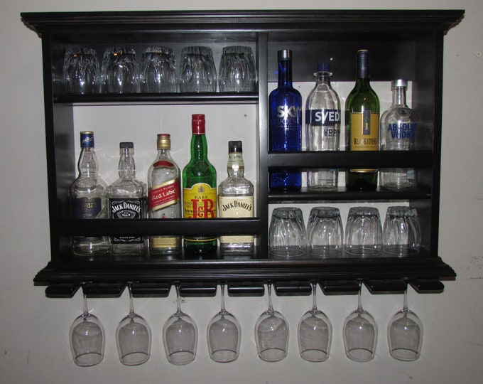 Mini Bar 3'x2' Black Stain With Clear Coat - Etsy