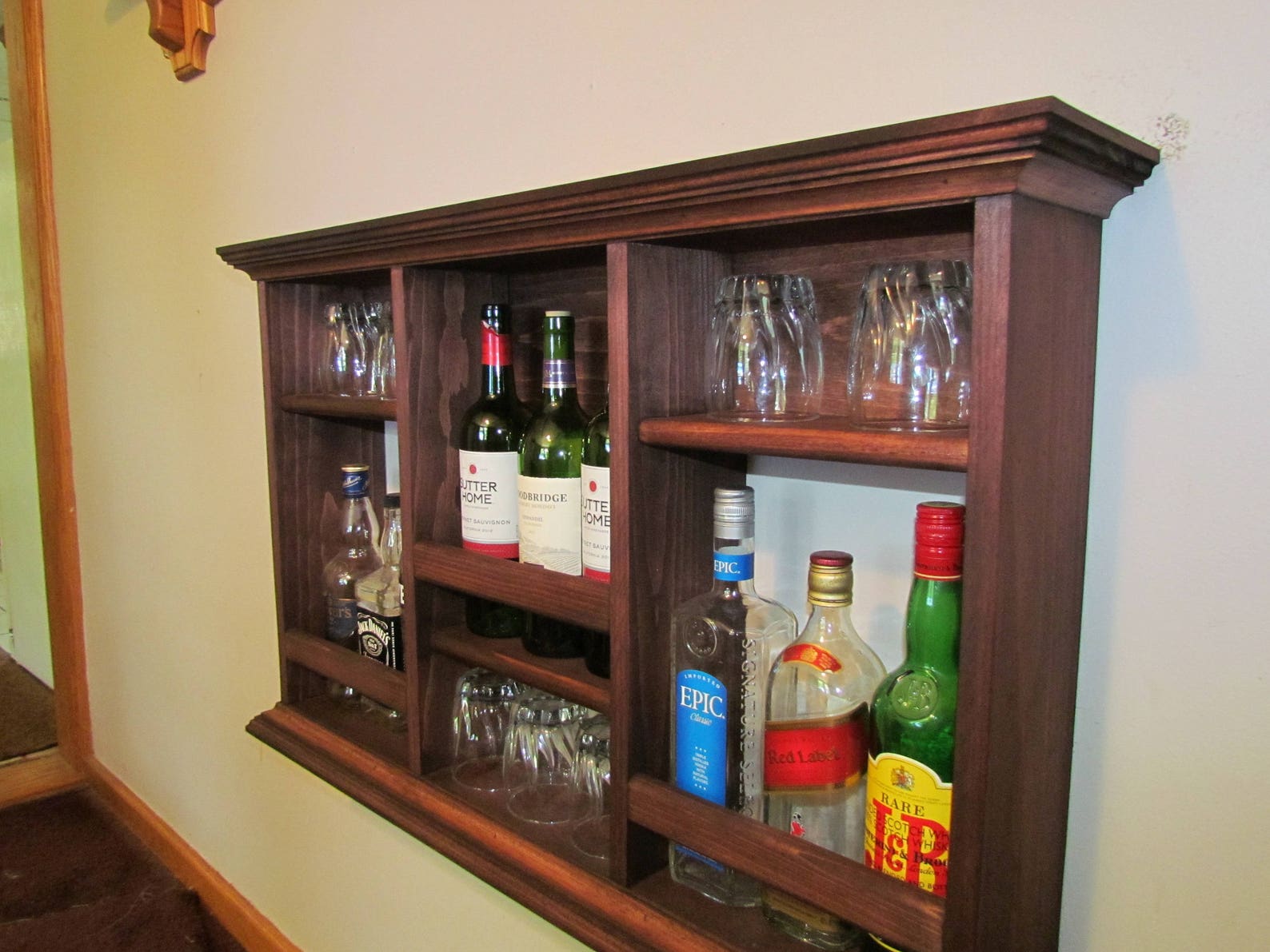 Mini Bar W/O Wine Glass Rack Liquor Cabinet Minimalist - Etsy