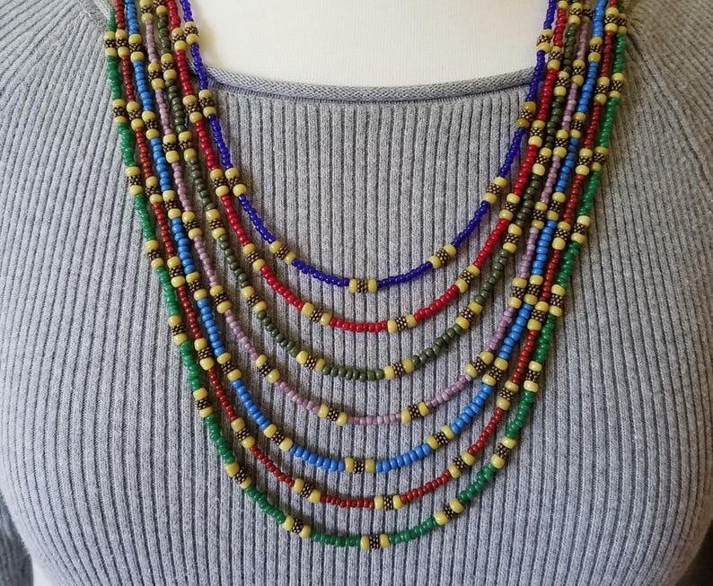 VENICE Antique Venetian Seed Bead Bohemian Layering - Etsy