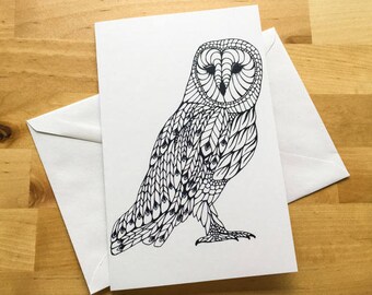 Zentangle card | Etsy