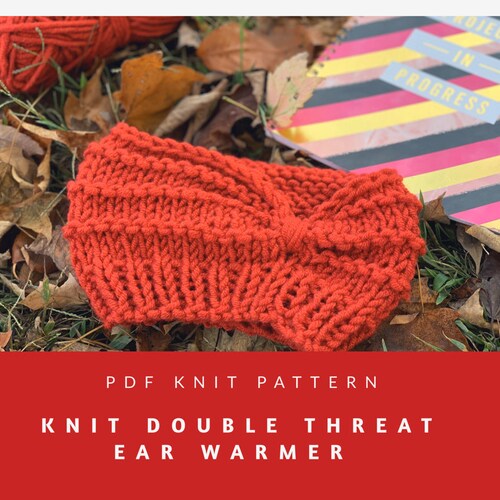 Knit Double Threat Ear Warmer Pattern - Etsy