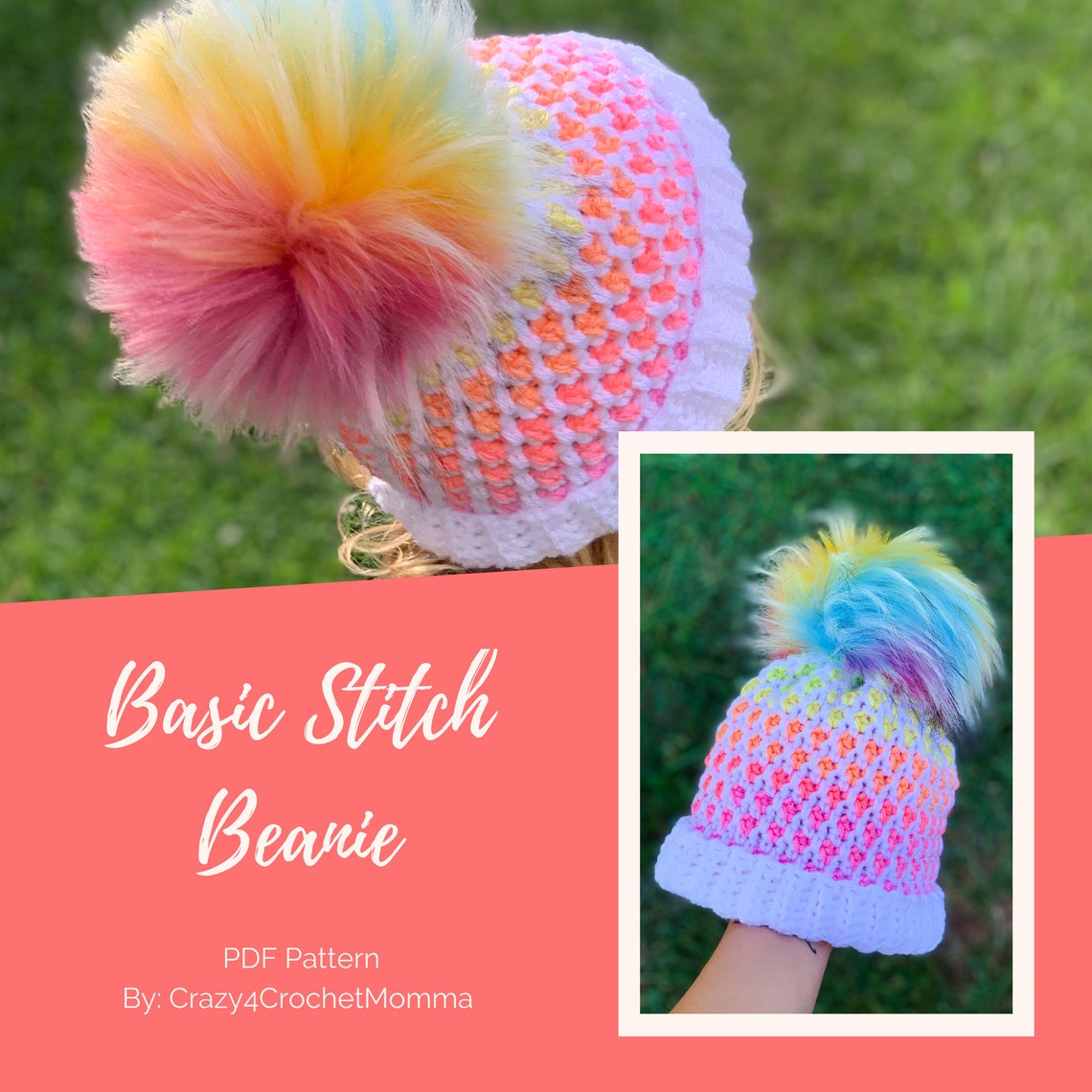 Basic Stitch Beanie Crochet Pattern - Etsy