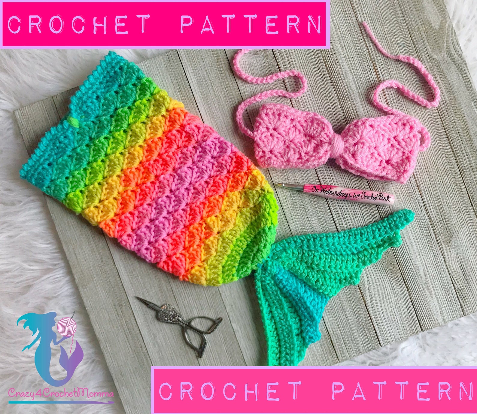 Newborn Mermaid Tail Set Pattern | Etsy