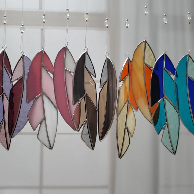 Stained Glass Feather - Etsy