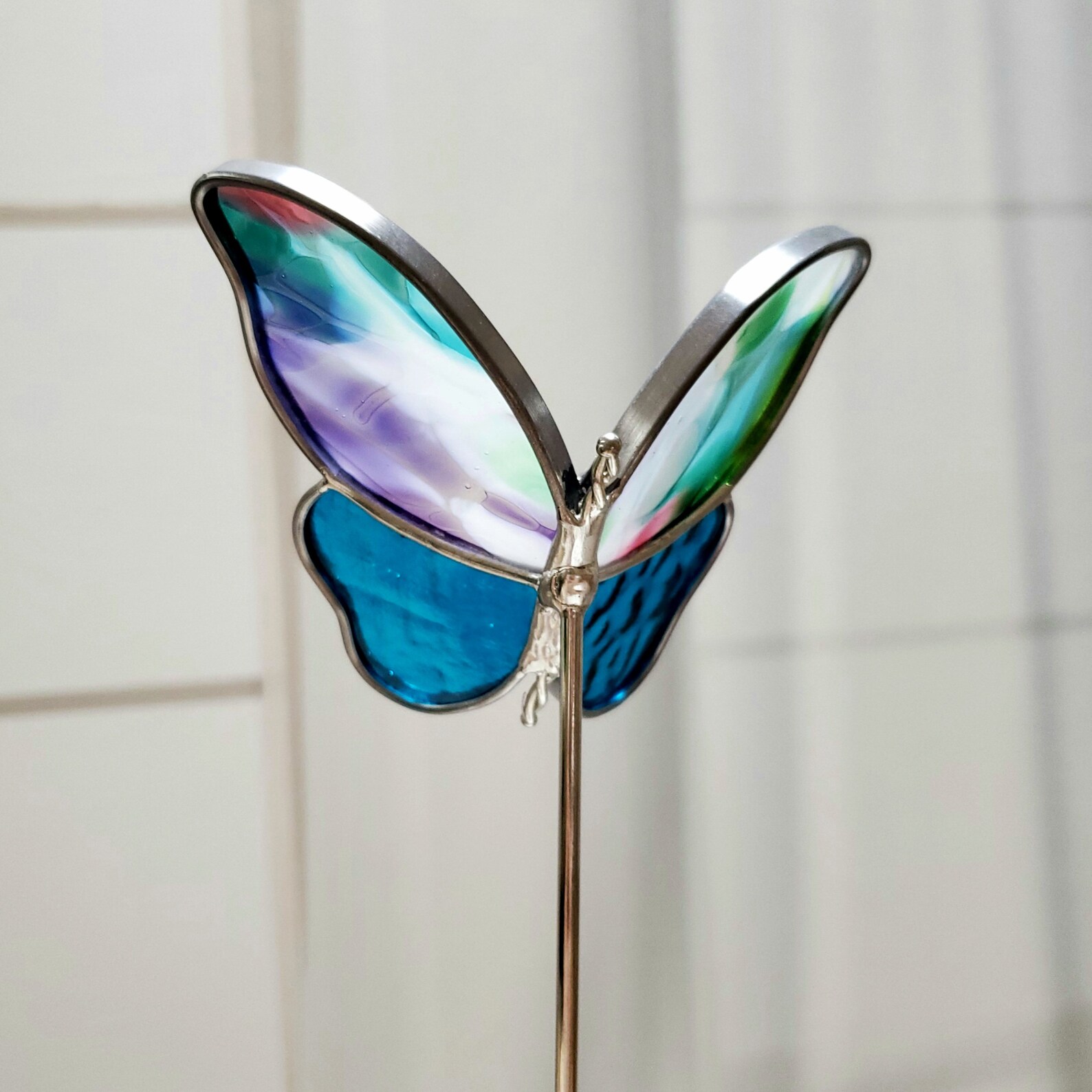 Stained Glass Butterfly Planter. Butterfly Gift, Glass Butterfly ...